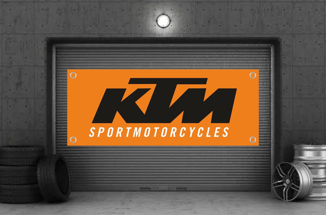 Ktm Logo Banner Vinyl Garage Sign,office or Showroom,flag,racing Poster ...