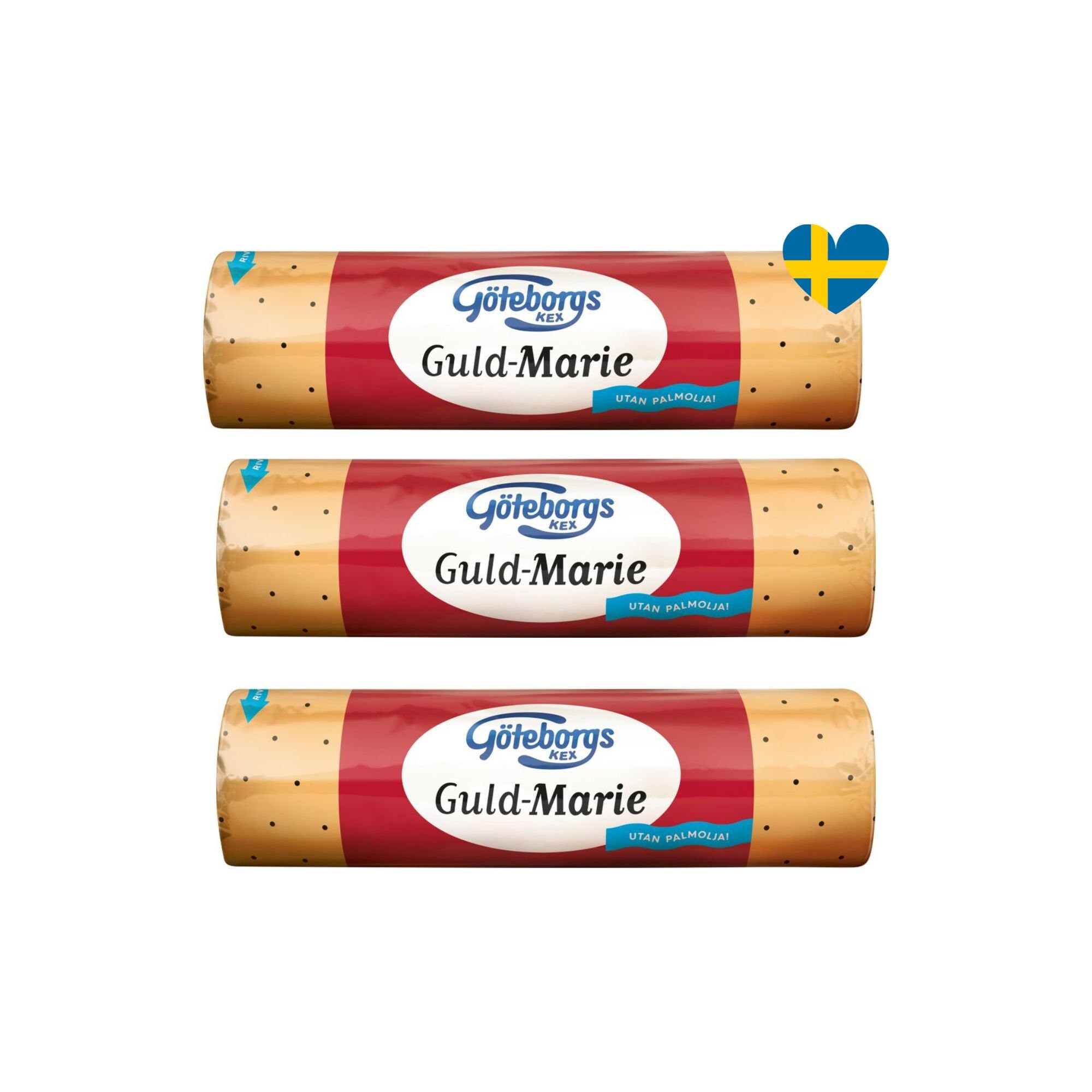 3 Tubes Swedish Göteborgskex Guld-mariekex 200g 7 Oz. Scandinavian ...