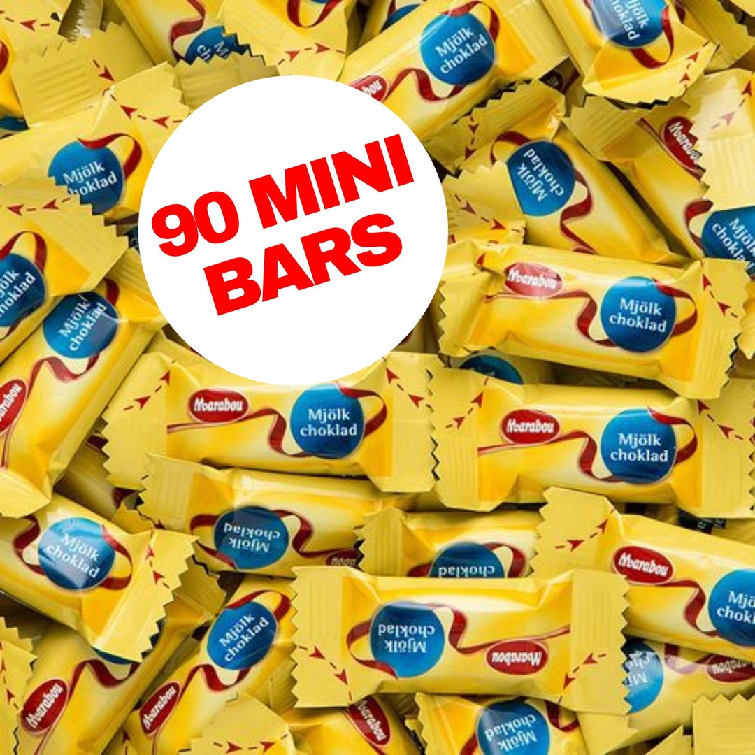 90 Pcs Swedish Chocolate Marabou, Swedish Chocolate Candy Bars, Mini ...