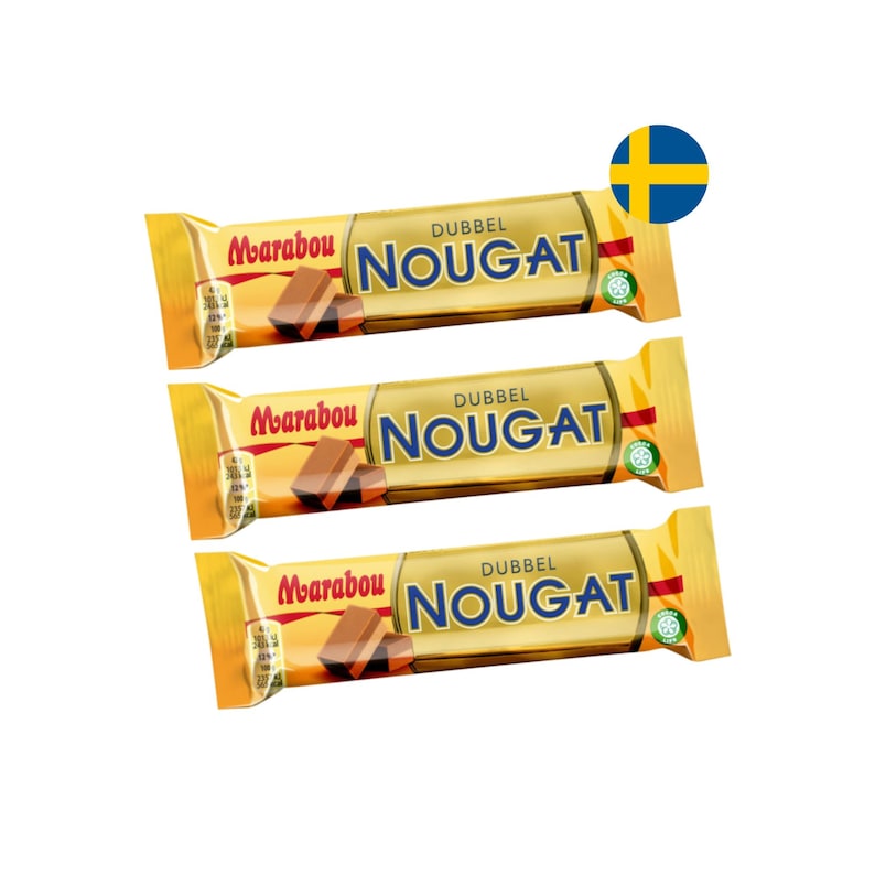Marabou Nougat Dubbel Swedish Chocolate Fika Godis Candy - Etsy