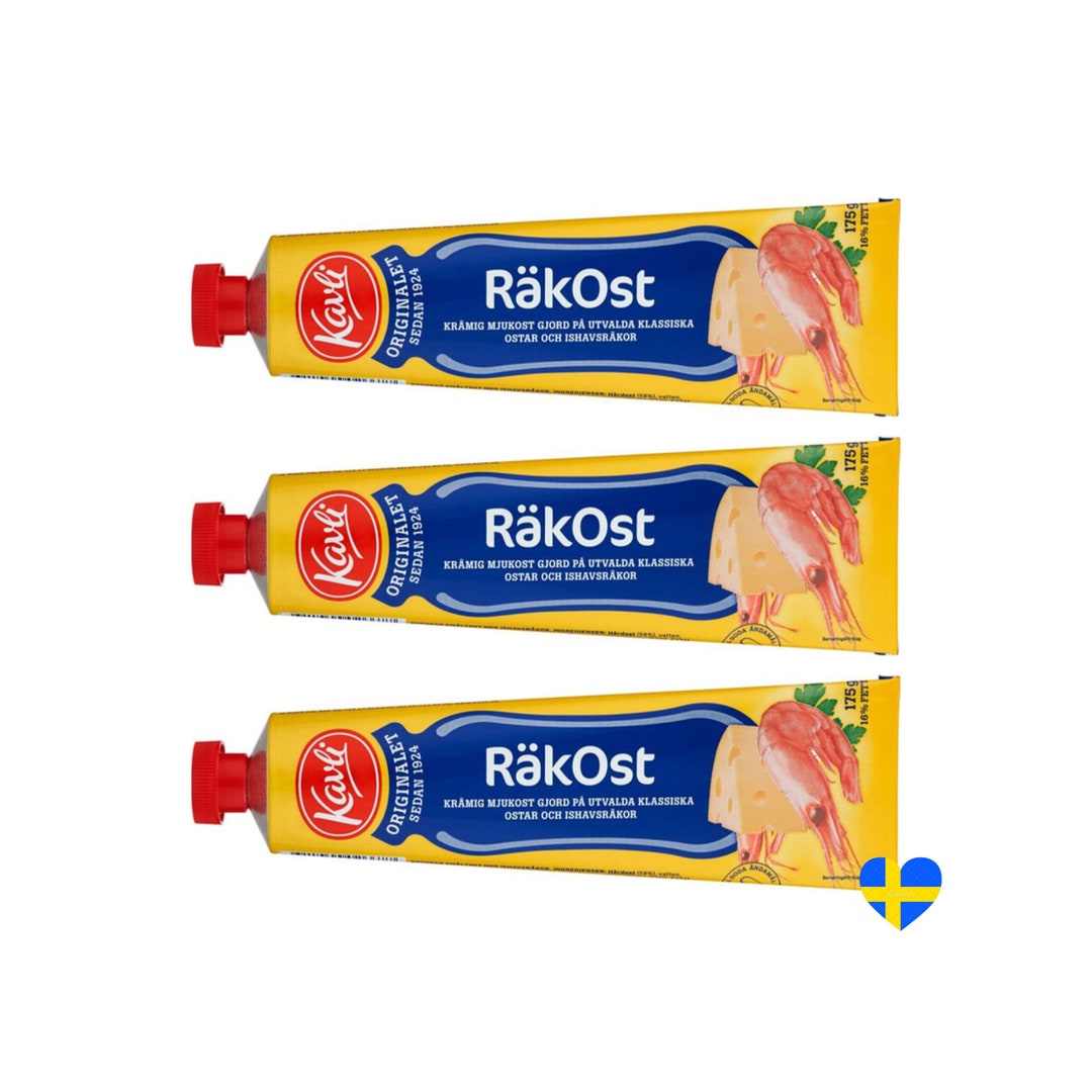 3 Tubes Kavli Shrimp Cheese Spread, Soft Cheese Tube, Scandinavian ...