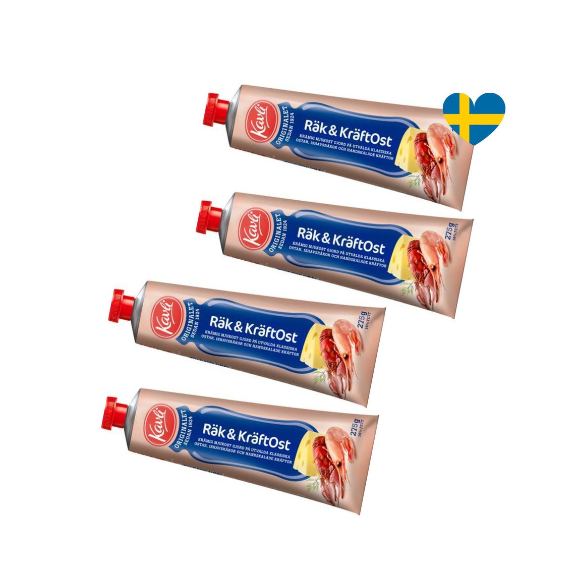 4 Tubes Shrimp & Crayfish Cheese Spread Kavli Räk Kräftost - Etsy