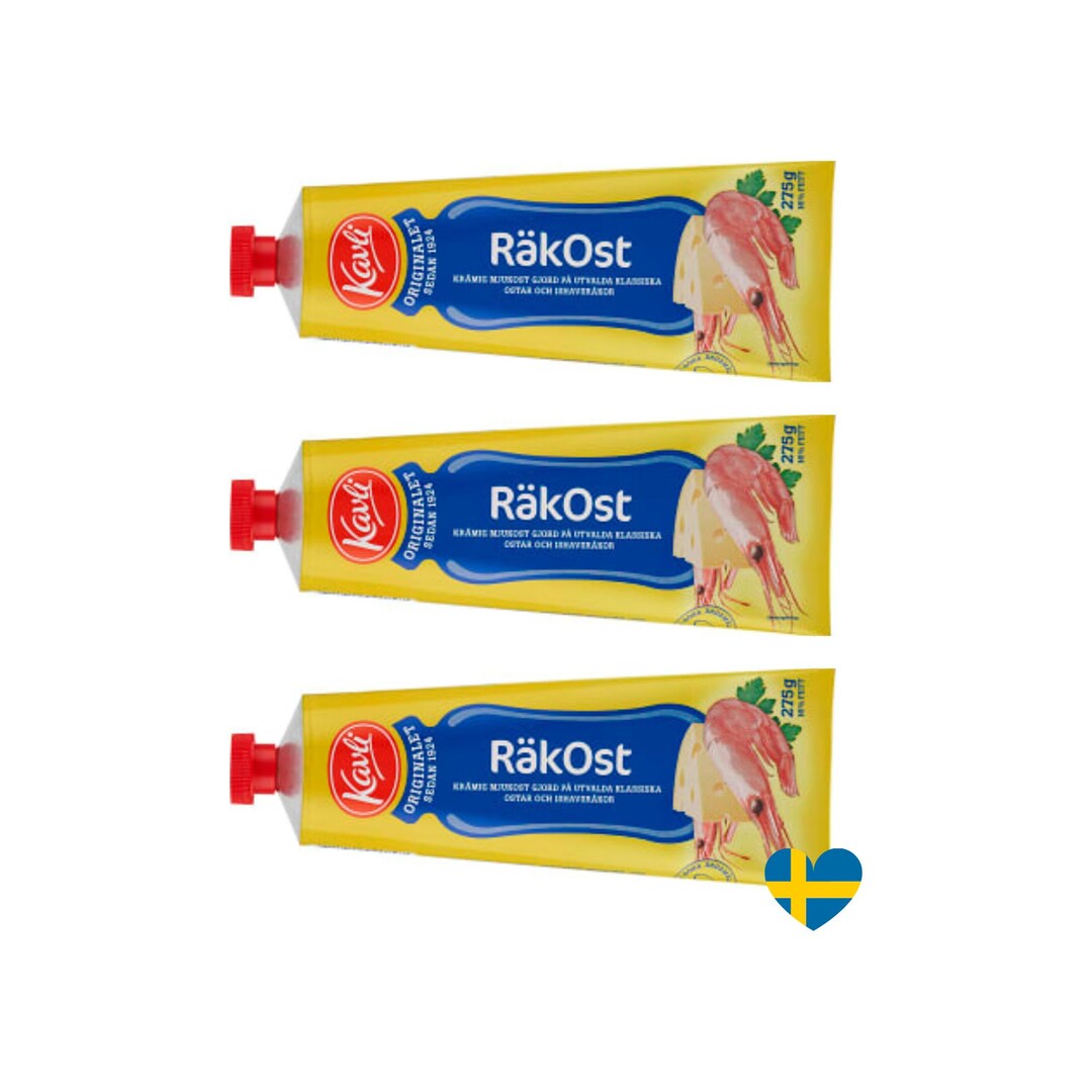 3 Tubes Kavli Shrimp Cheese Spread, Soft Cheese Tube, Scandinavian ...