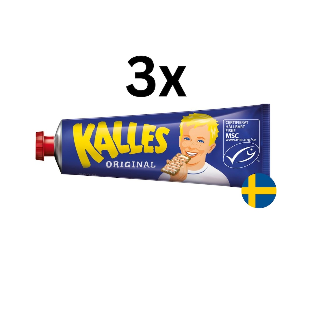 3 Kalles Kaviar 300g 10.5 Oz., Cod Fish Roe Paste, Swedish Breakfast ...
