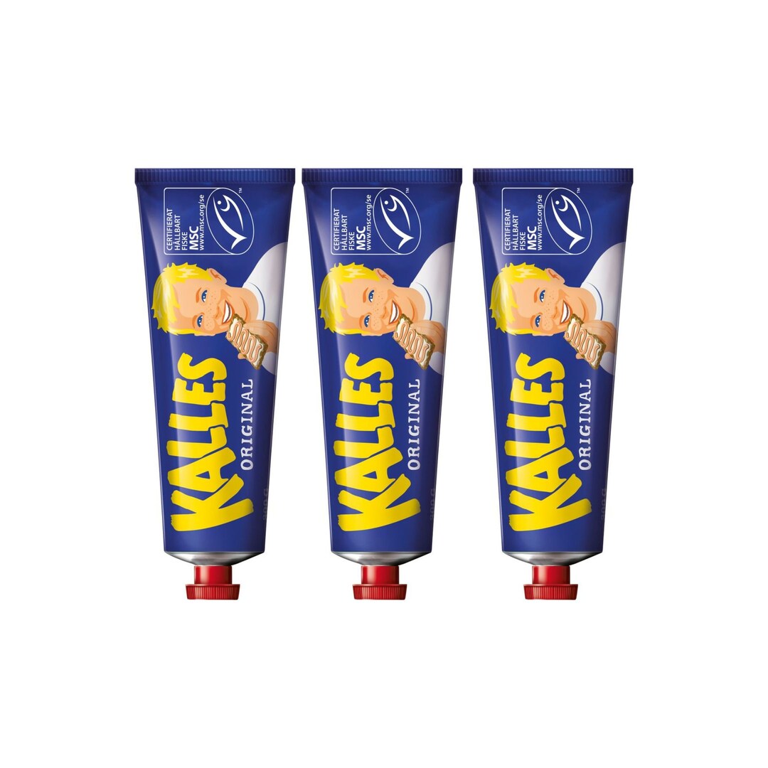 3 Tubes Original Kalles Kaviar, 300g 10.5 Oz., Swedish Caviar in Tube ...