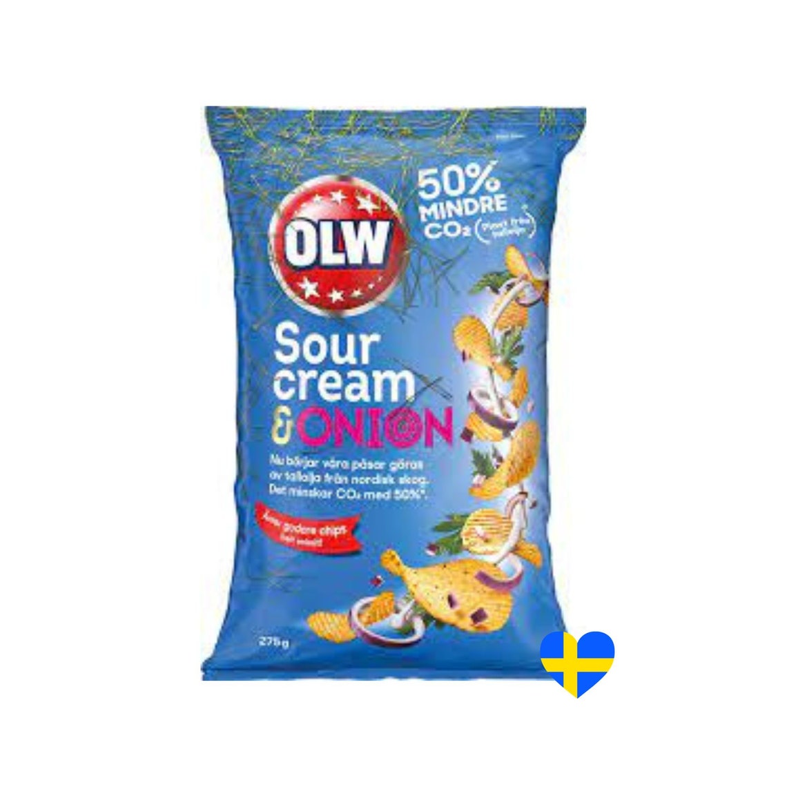 Sour Cream Onion Chips, OWL, Fredagsmys, Swedish Potato Crisps ...