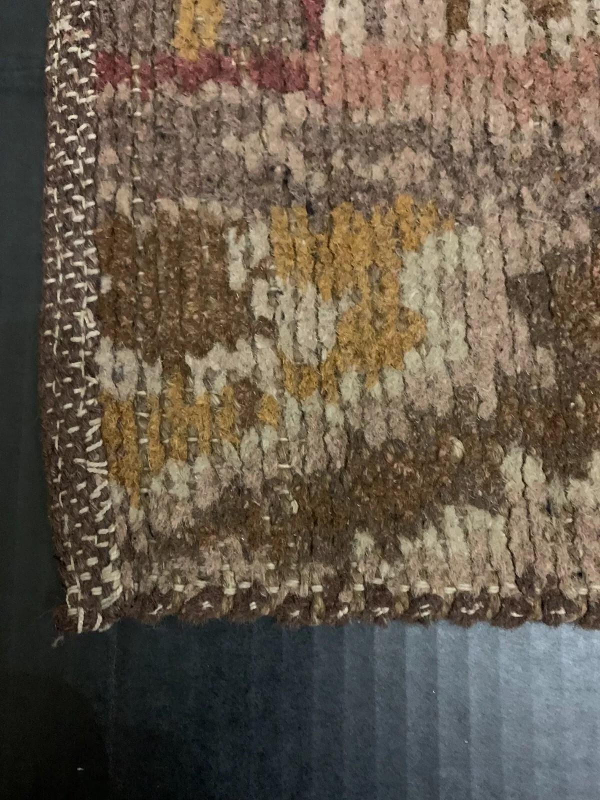 Antique Handmade Primitive Horse Hair Earth Tone Braided Rug 54" X 29 ...