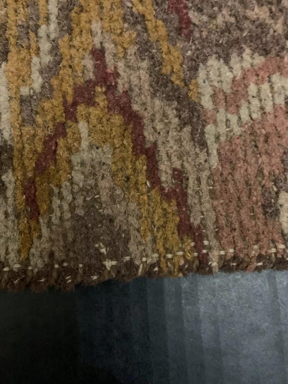 Antique Handmade Primitive Horse Hair Earth Tone Braided Rug 54" X 29 ...