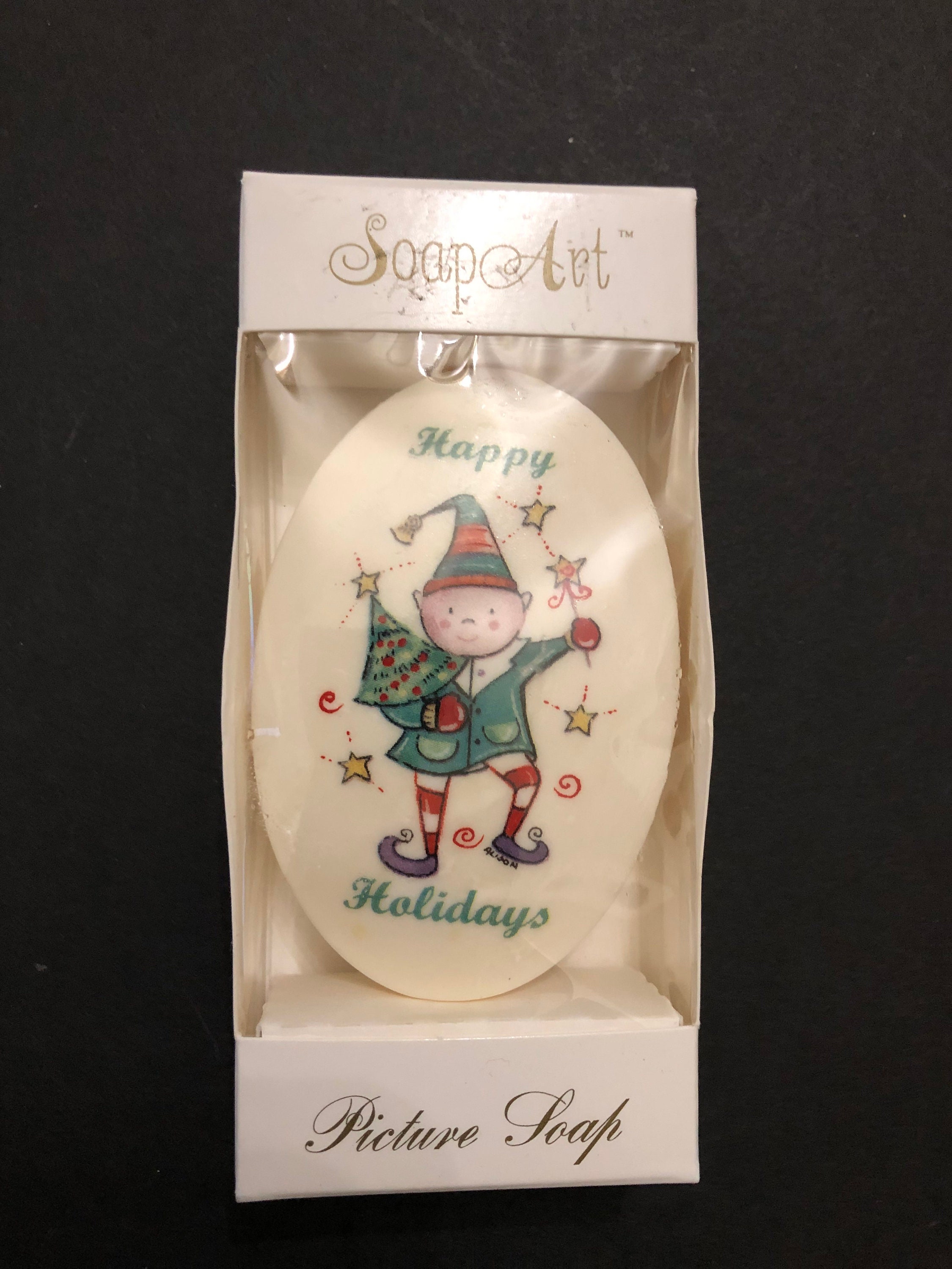 Vintage Soap Art Christmas Soap, Elf With Tree, Original Packaging - Etsy