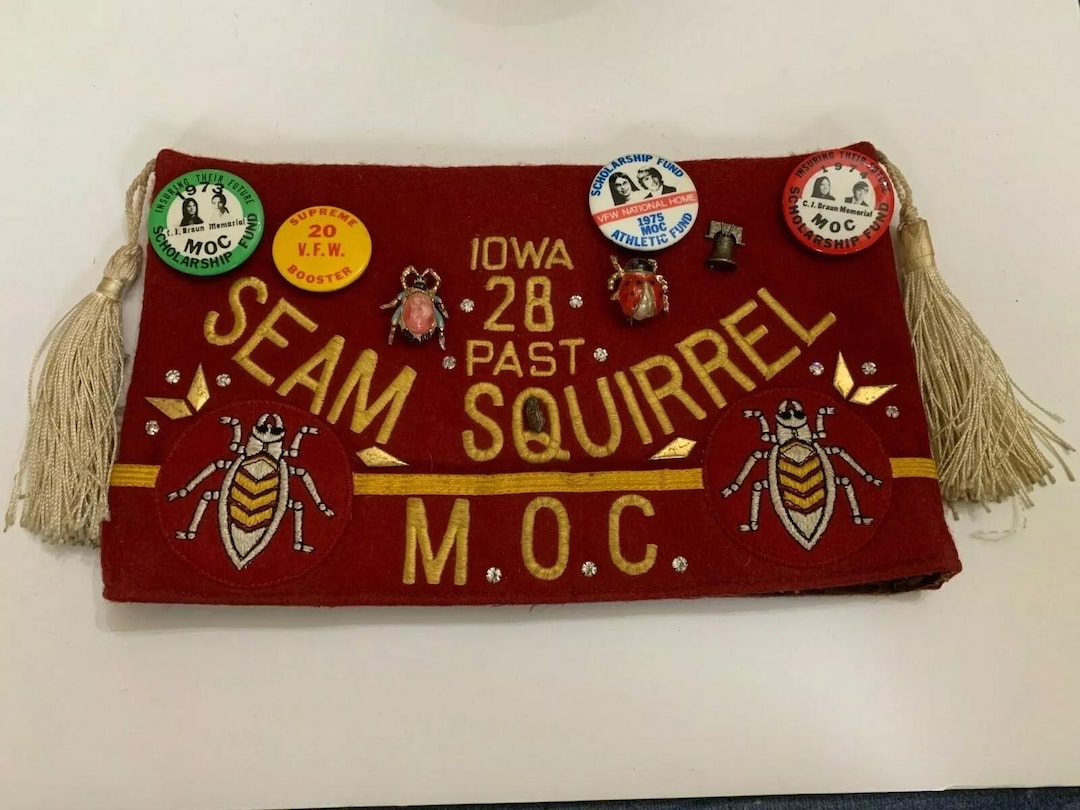 Vintage Order of the Cootie M.O.C. Seam Squirrel Iowa 28 Iwo Cassino ...