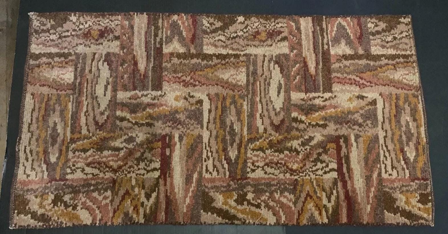 Antique Handmade Primitive Horse Hair Earth Tone Braided Rug 54" X 29 ...