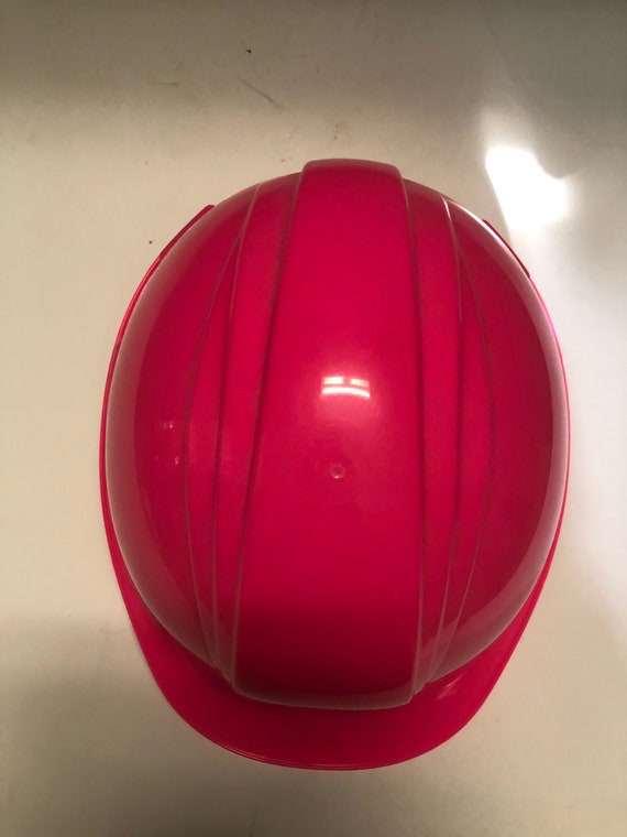 Vintage North Safety Cap End Construction Pink Hard H… - Gem