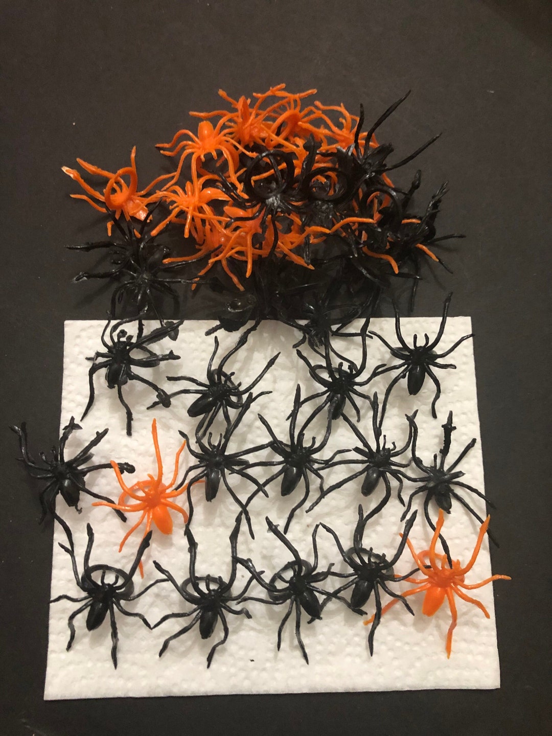Vintage Black and Orange Spider Children's Rings Lot of 37 Halloween ...
