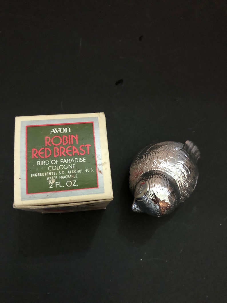 Vintage Avon Robin Red Breast Bird of Paradise Cologne Never Used in ...