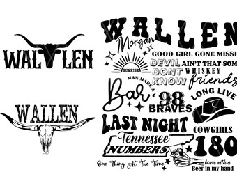 Wallen Bundle Svg,png, Wallen Png, Western Cowboy Png, Wallen Cowboy ...