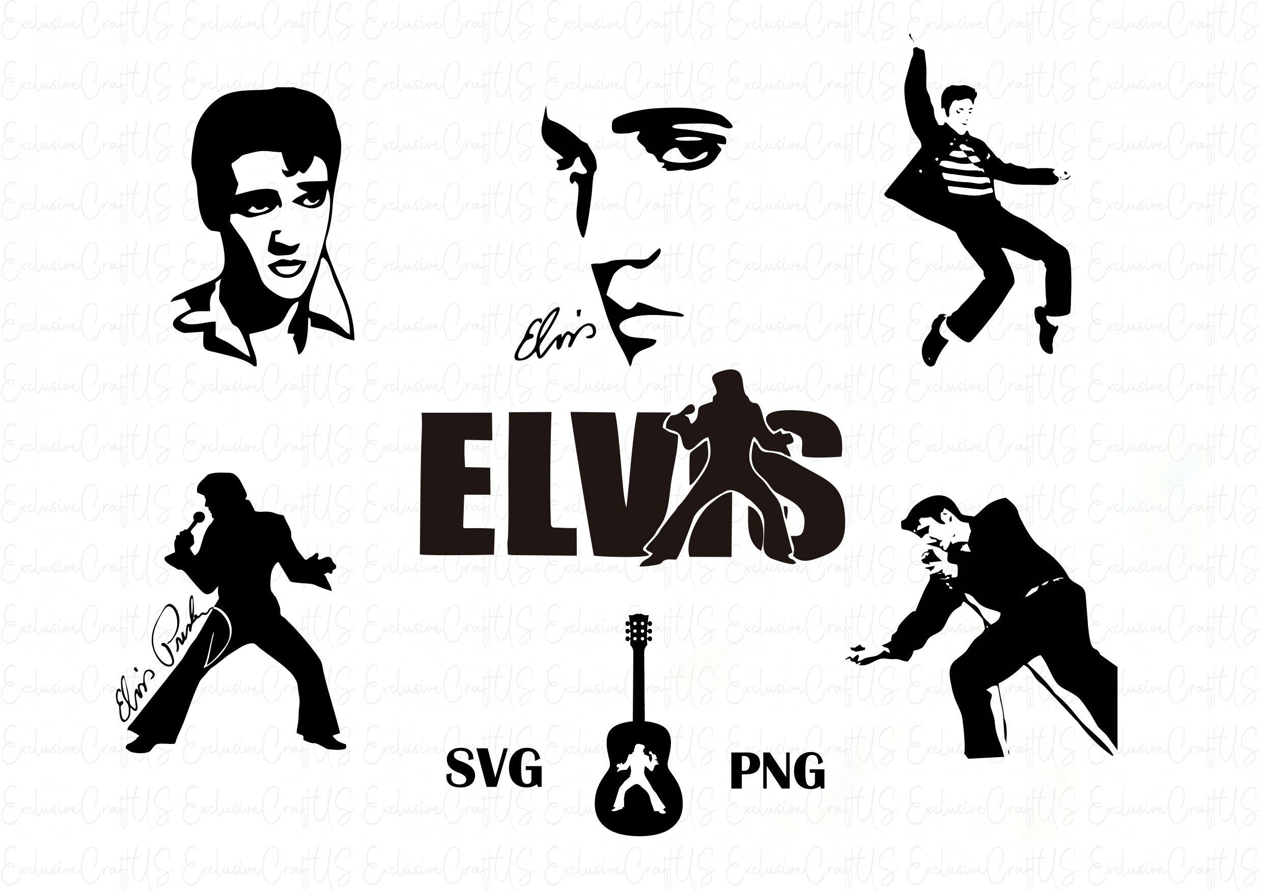 Elvis Presley Svg Bundle The King Of Rock N Roll Svg Svg Etsy Australia