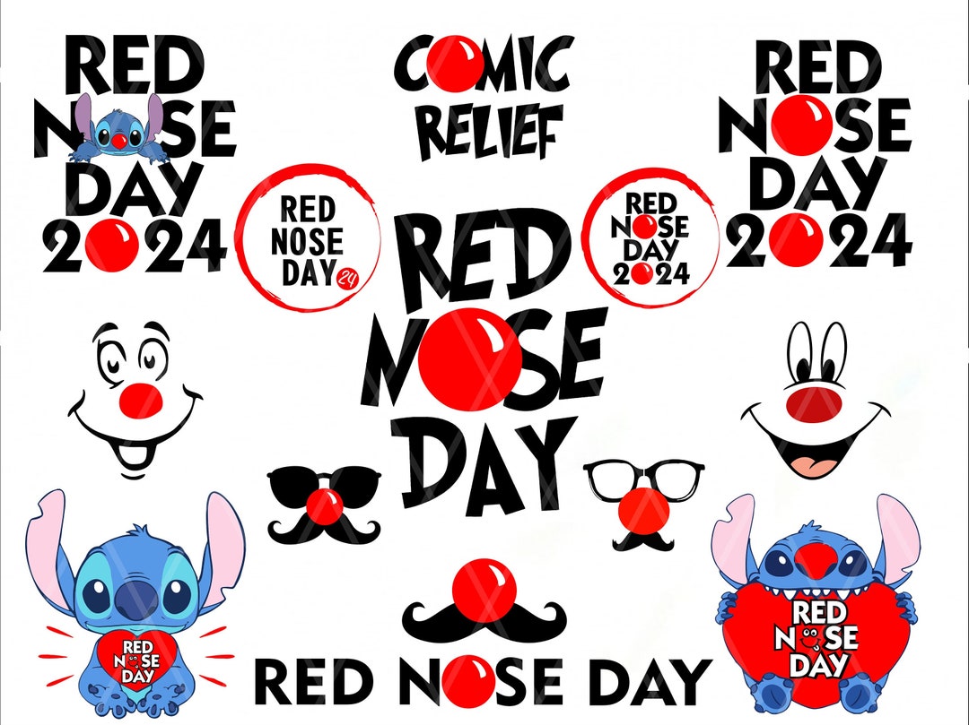 Red Nose Day Svg Png ,stitch SVG, PNG, DXF Bundle Cut File Digital ...