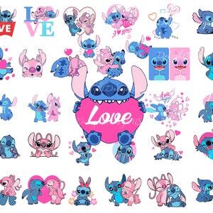 Stitch Valentine Svg Png, Love Svg, Valentines Svg, Stitch Love Svg ...