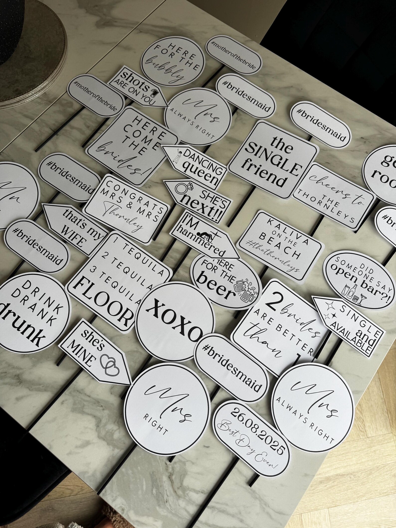 Personalised Wedding Photo Booth Props: 30+ Custom Designs - Etsy UK