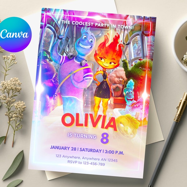 Elemental Birthday Party Invitation - Etsy
