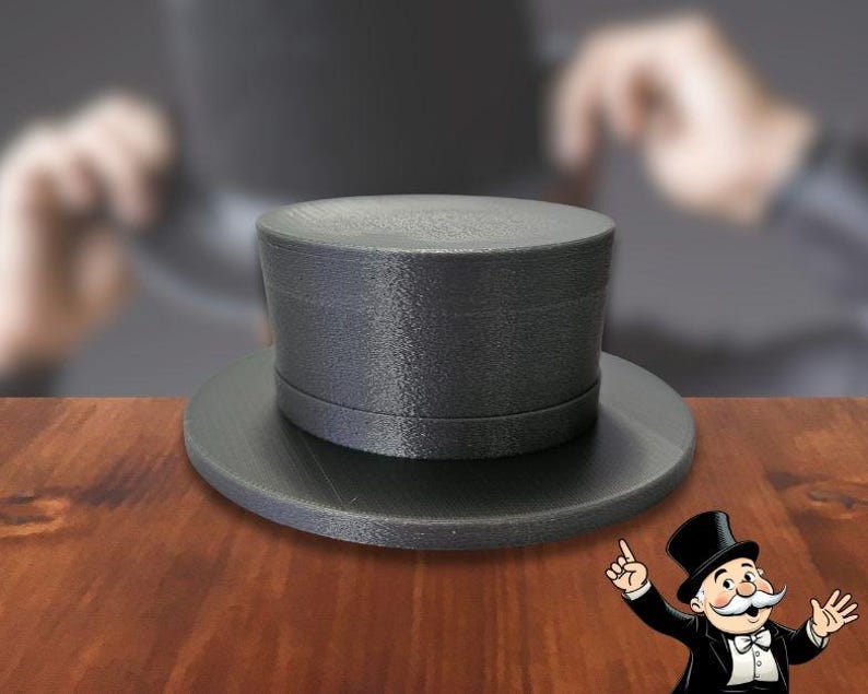 Monopoly Style 3D Printed Top Hat Token – in a Variety of 15 Colors! - Etsy