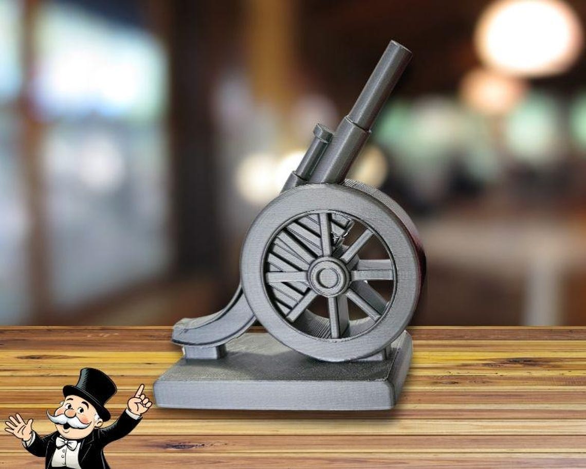 Powerful Monopoly Style Cannon Token – Exclusive Monopoly Style Board ...
