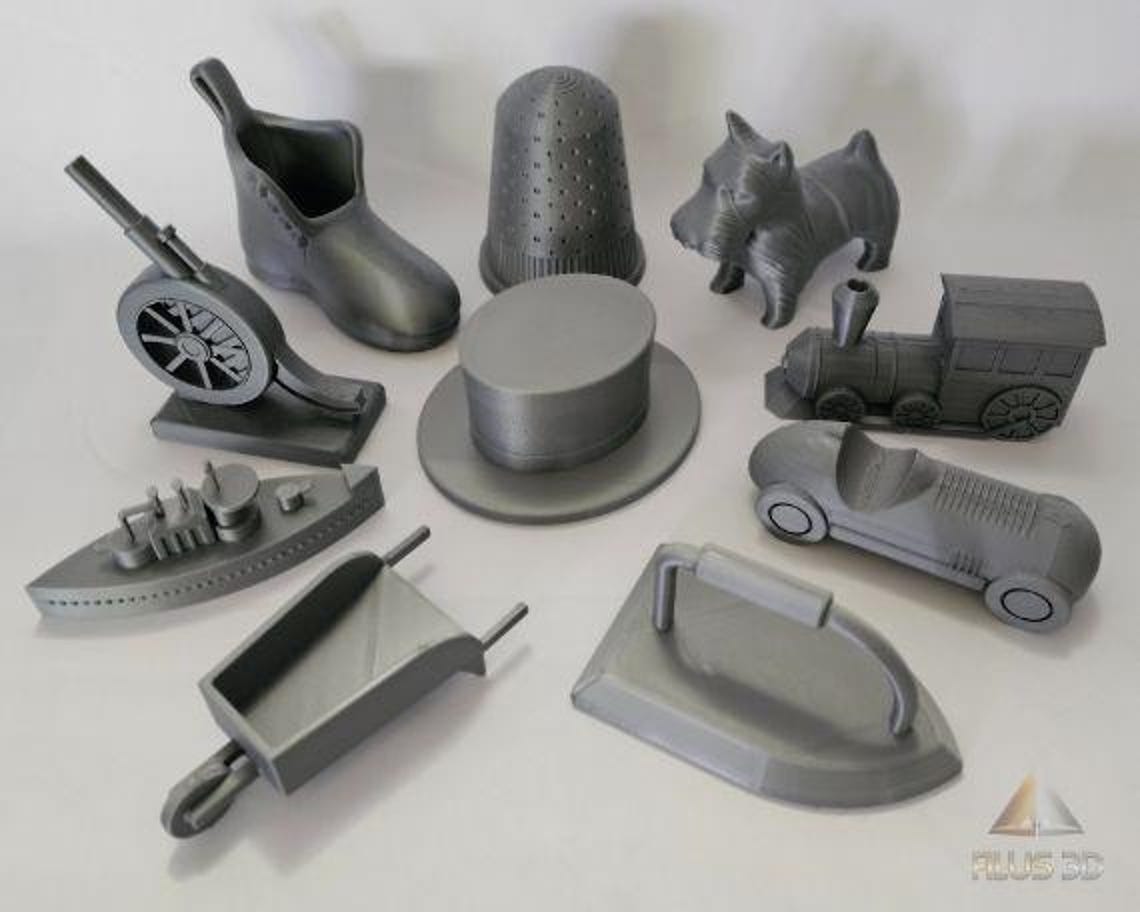 Big Thimble Decor – 3D Printed Monopoly Style Token, 2, 5, 8 Inches, 15 ...