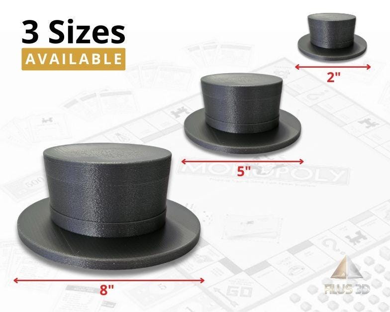 Enhance Your Gaming Experience With Our Unique 3D Printed Top Hat Token ...