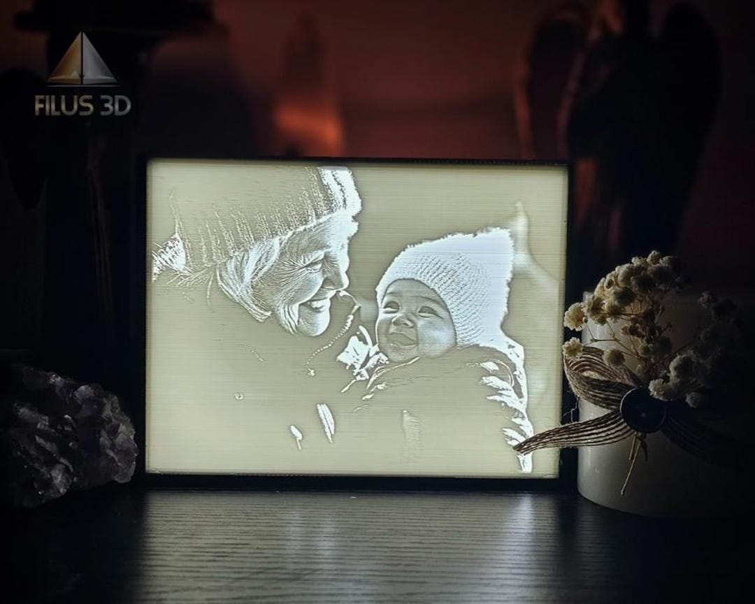 Custom Memorial Tribute Light - Personalized Lithophane With Power Cord ...