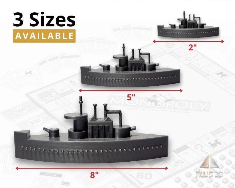 Set Sail in Style With Our Monopoly Style Ship Token – Perfect for Game ...