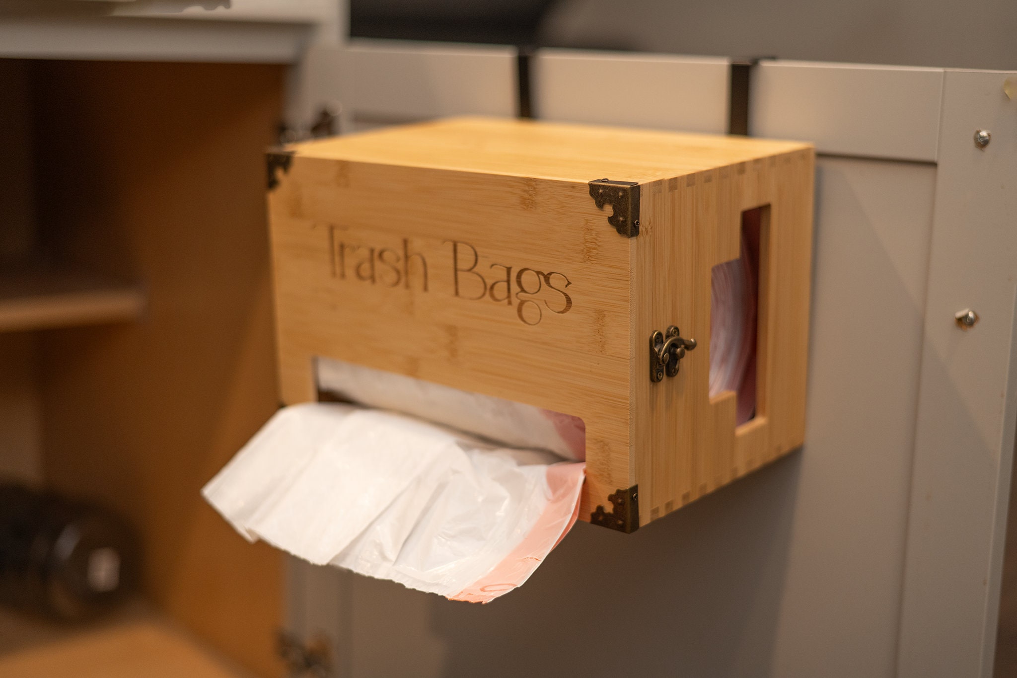 Extra Large Trash Bag Holder With Hooks/garbage Bag Dispenser/kitchen ...