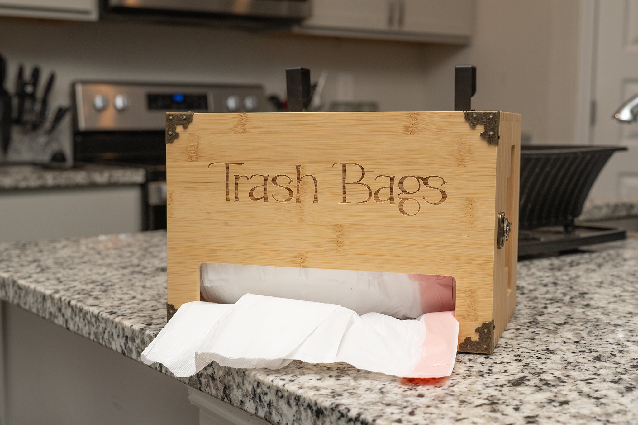 Extra Large Trash Bag Holder With Hooks/garbage Bag Dispenser/kitchen ...