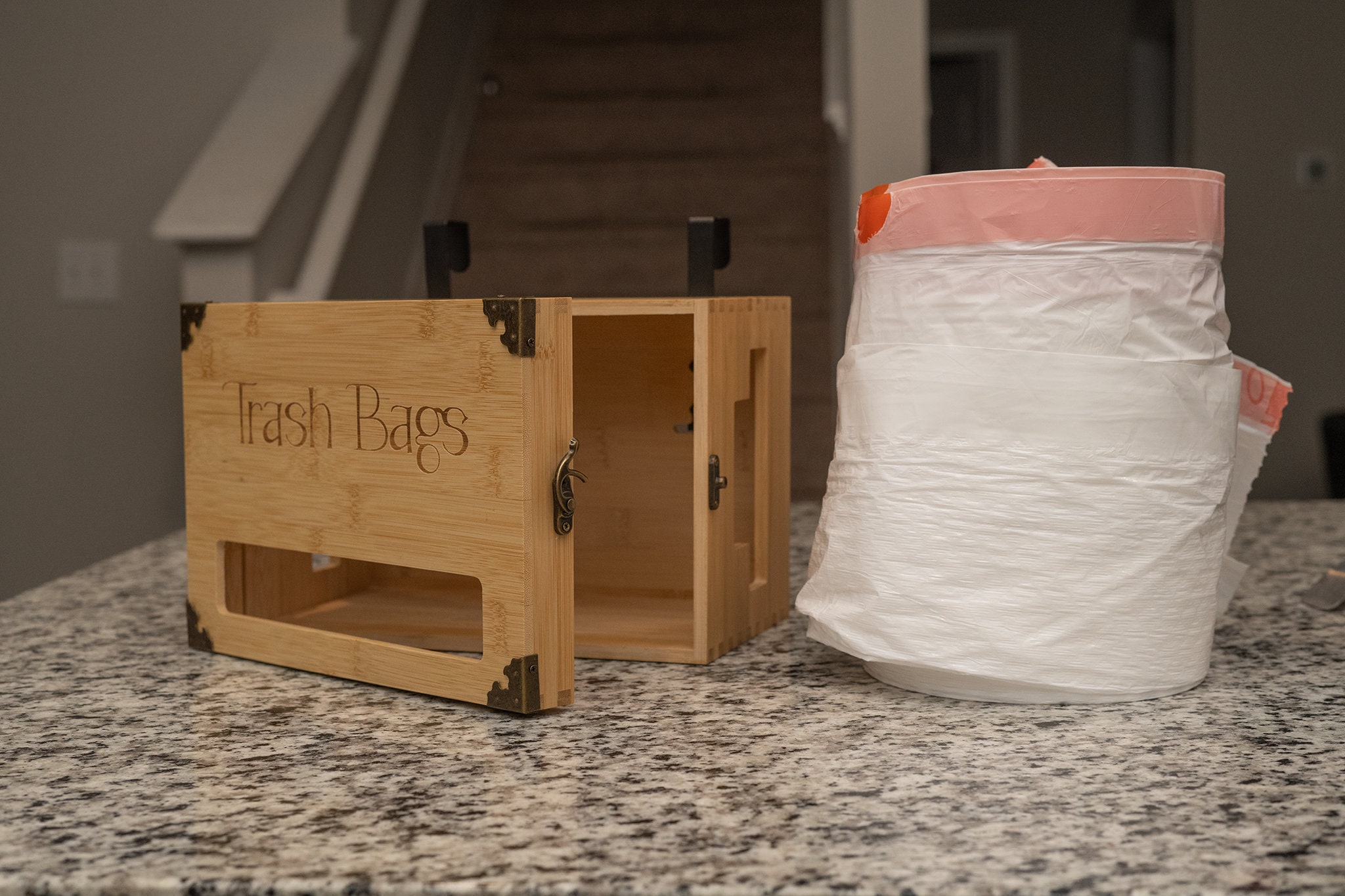Extra Large Trash Bag Holder With Hooks/garbage Bag Dispenser/kitchen ...