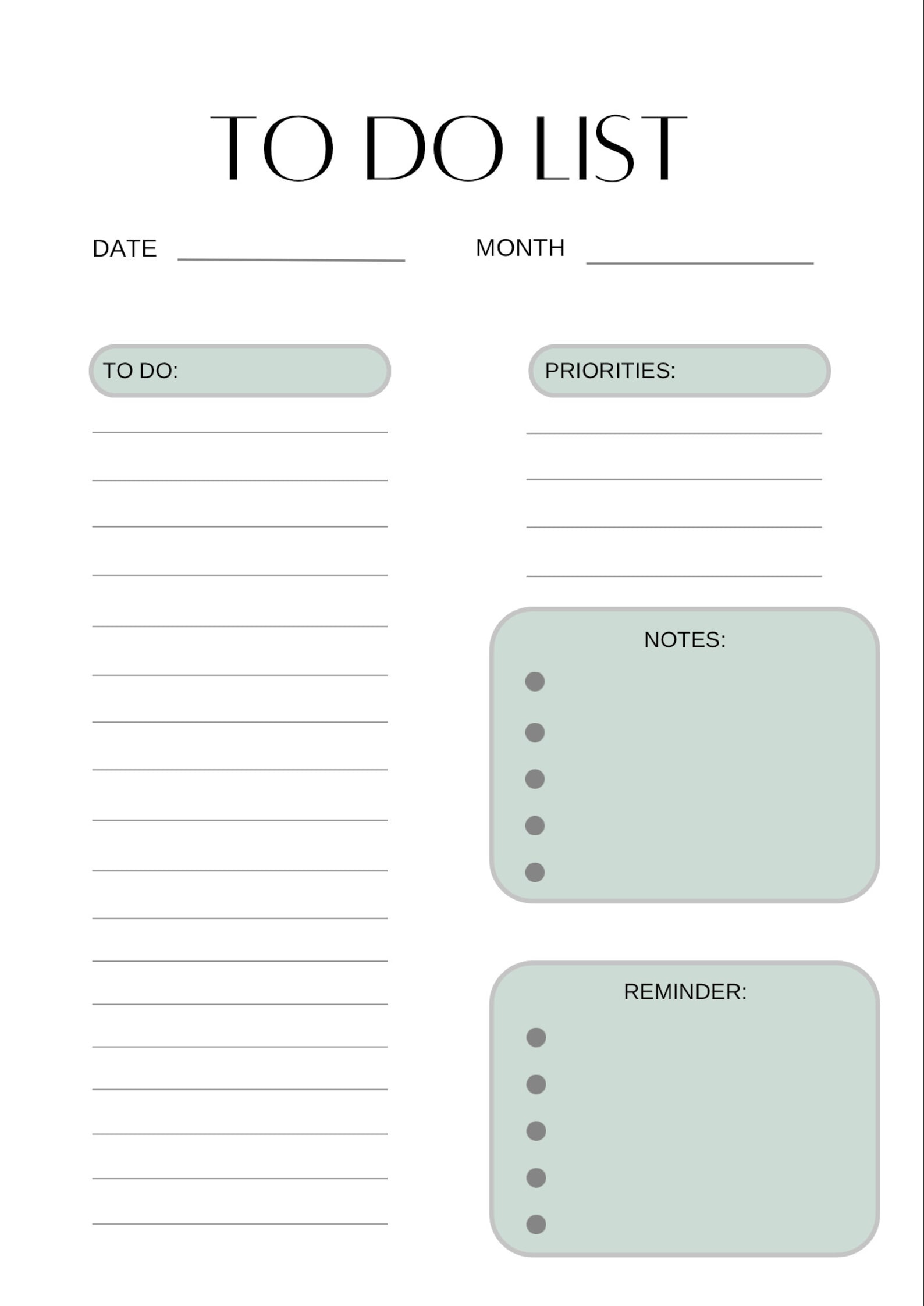 To Do List - Digital - Etsy