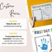 First and Last Day of School Interview Printable, Handprint Art, Back ...