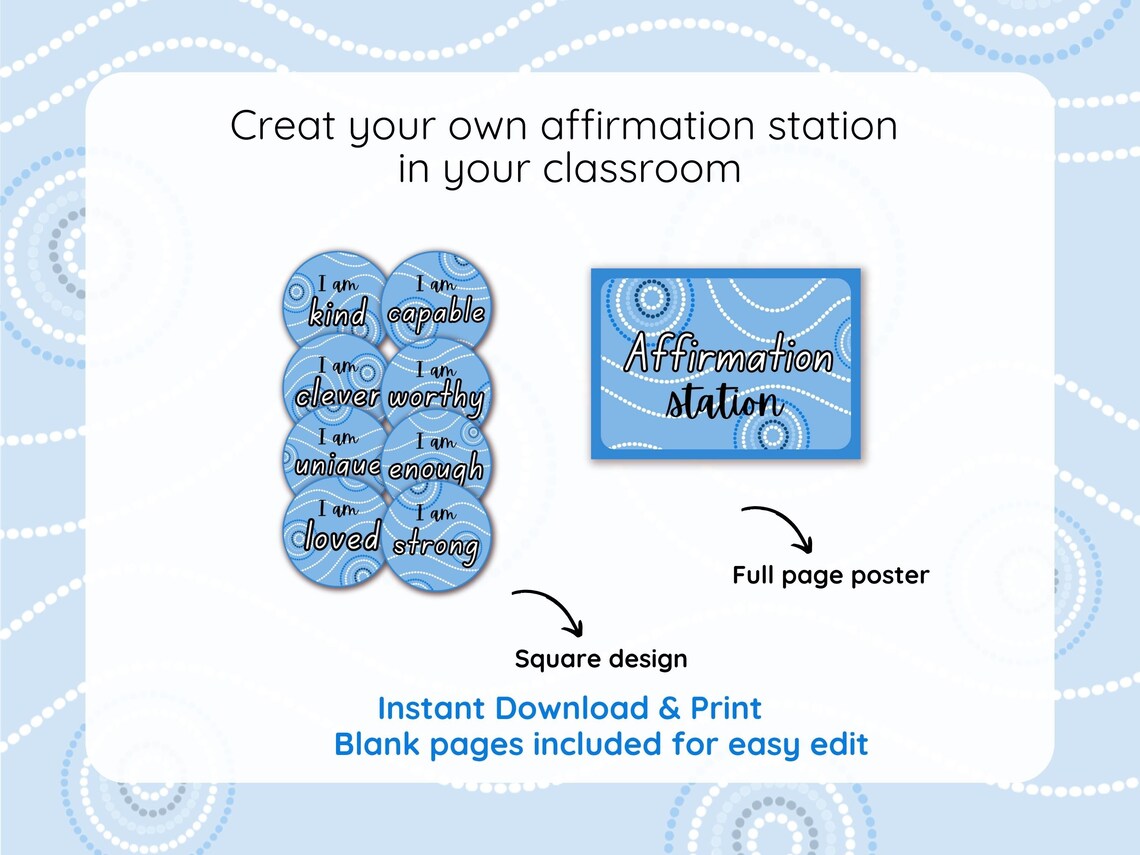 Indigenous Classroom Affirmation Station Decor (printable, Editable) - Etsy