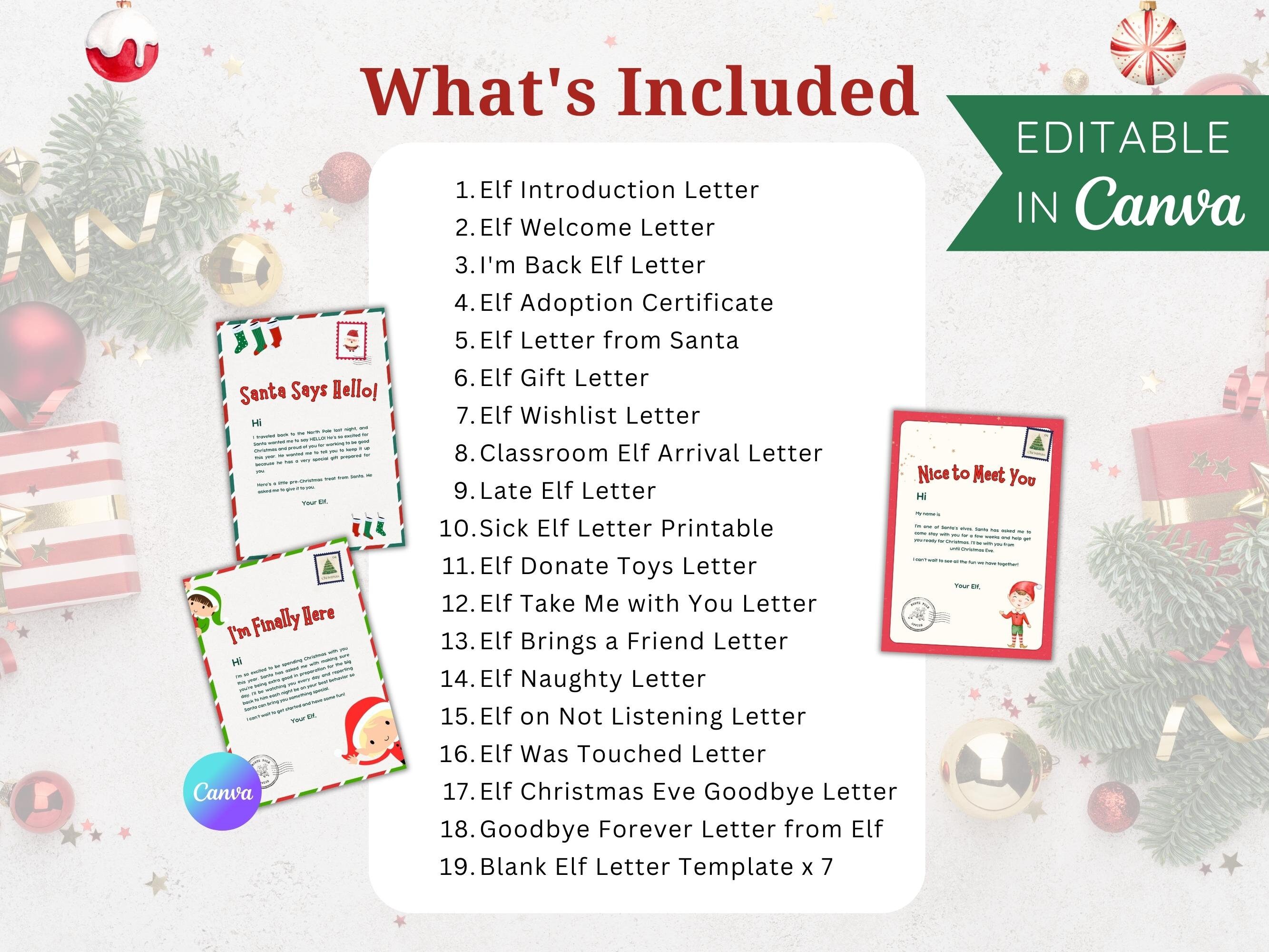 EDITABLE Elf Letter Elf Welcome Letter Elf Arrival Letter - Etsy Australia