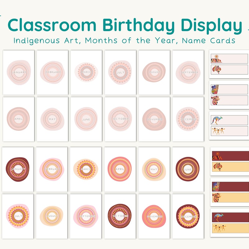 Aboriginal Birthday Chart - Etsy Australia
