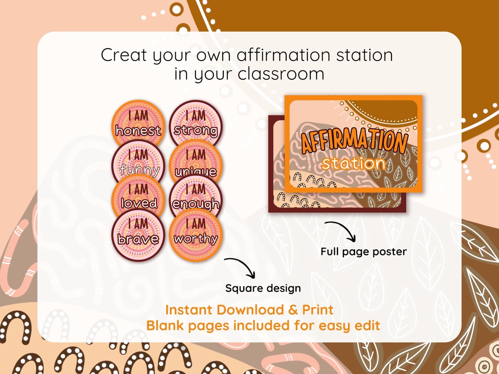 Indigenous Classroom Affirmation Station Aborginal Classroom Decor ...