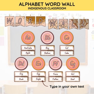 Indigenous Alphabet Word Wall Alphabet Learning Indigenous Classroom ...