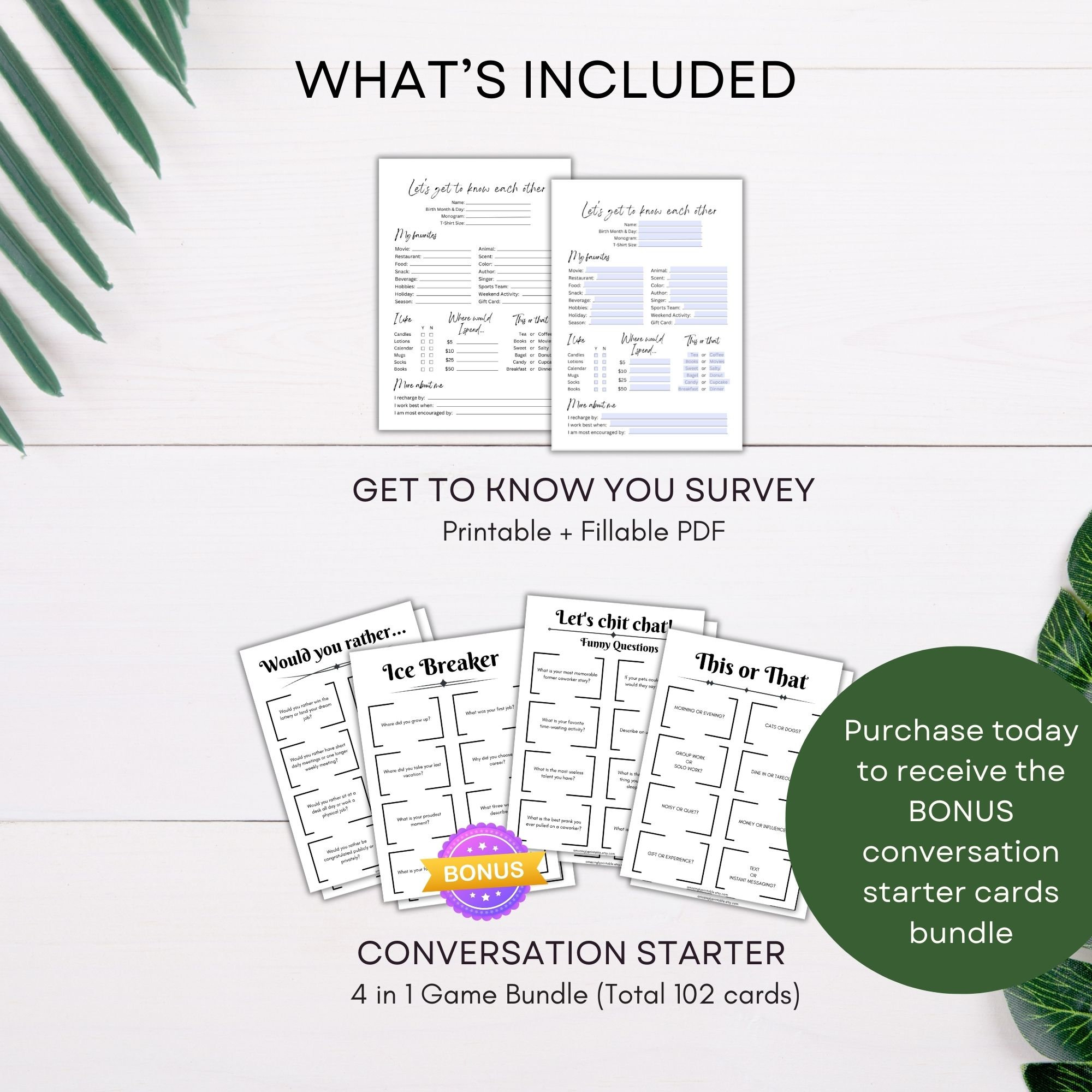 Get to Know You Question Coworker Questions Printable Employee Favorite ...