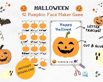 Halloween Jack-o-lantern Activity Sheets Pumpkin Toddler Printable DIY ...