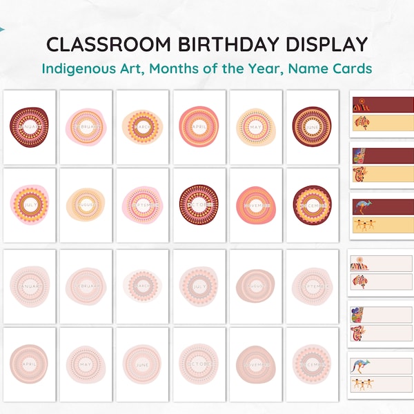 Aboriginal Birthday Chart - Etsy Australia