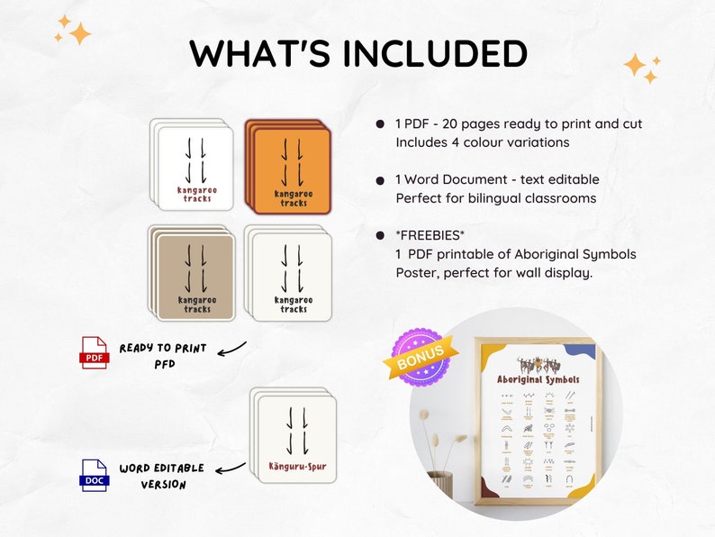 Aboriginal Symbol Flashcards, Australian Art (digital Download) - Etsy