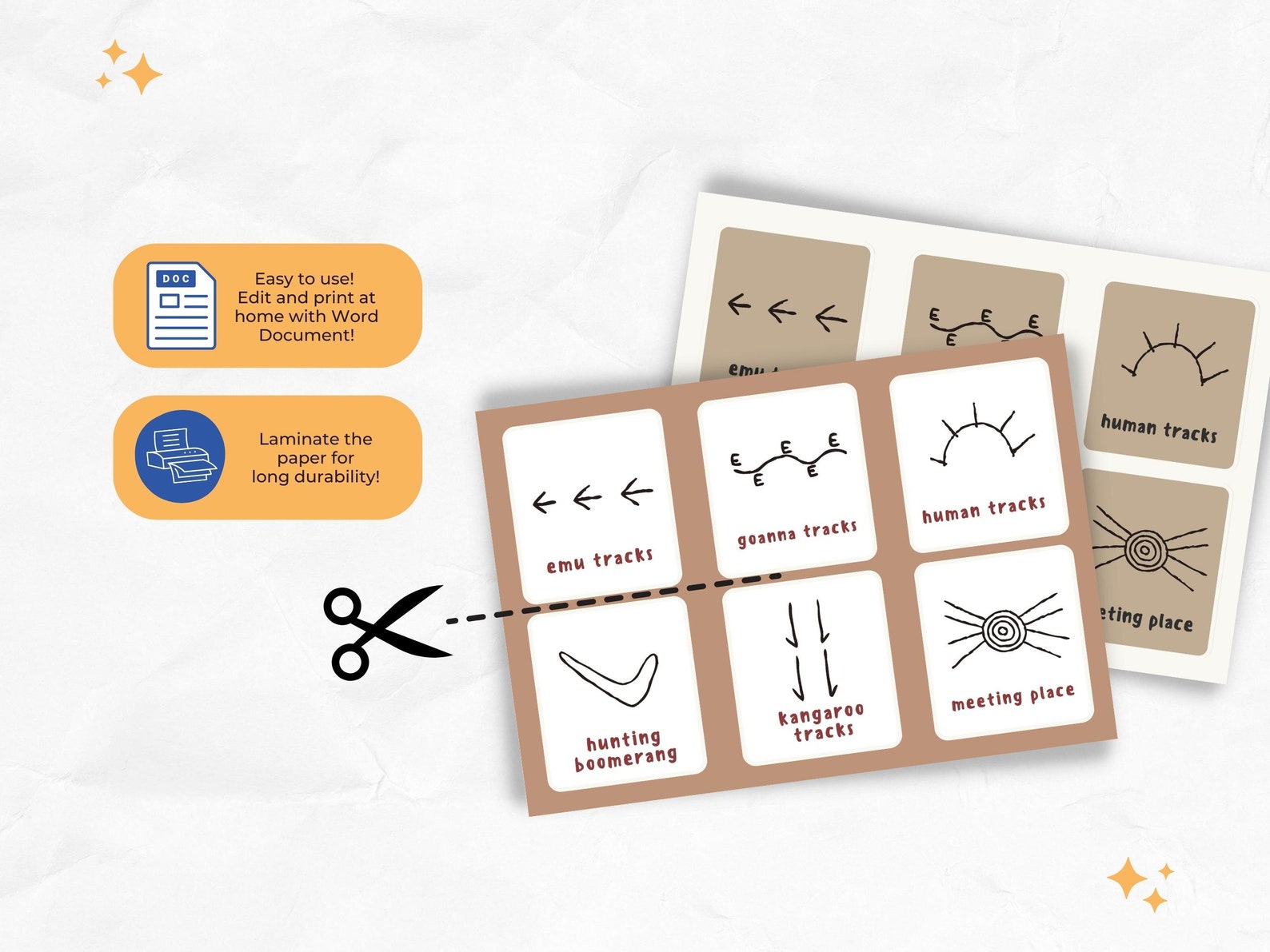 Indigenous Symbols Flashcards Australian Aboriginal Symbol Printable ...