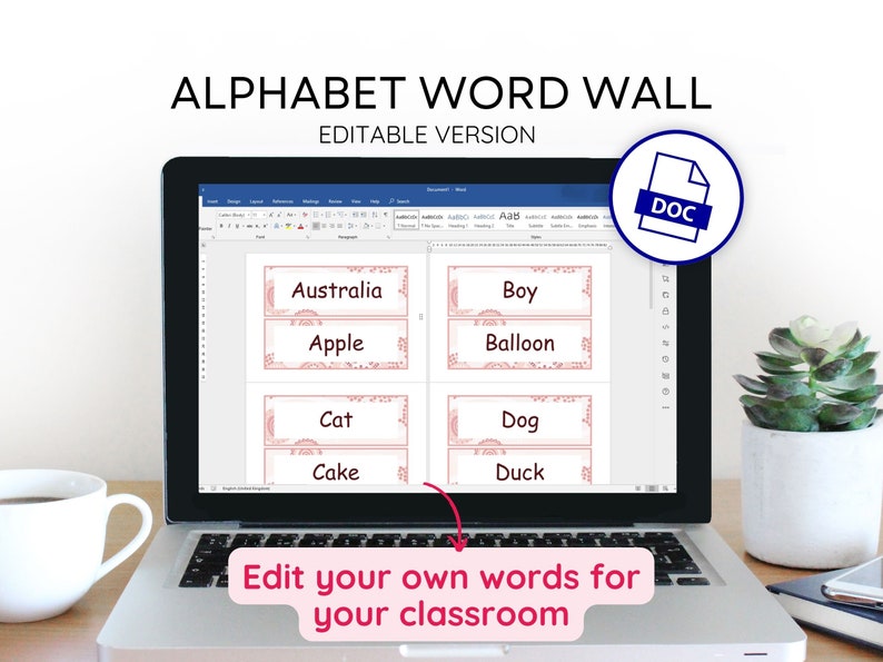 Muro de palabras con el alfabeto indígena: decoración editable para el ...