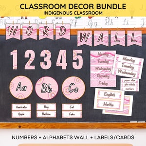 Indigenous Classroom Decor BUNDLE | Alphabets Word Wall + Numbers ...