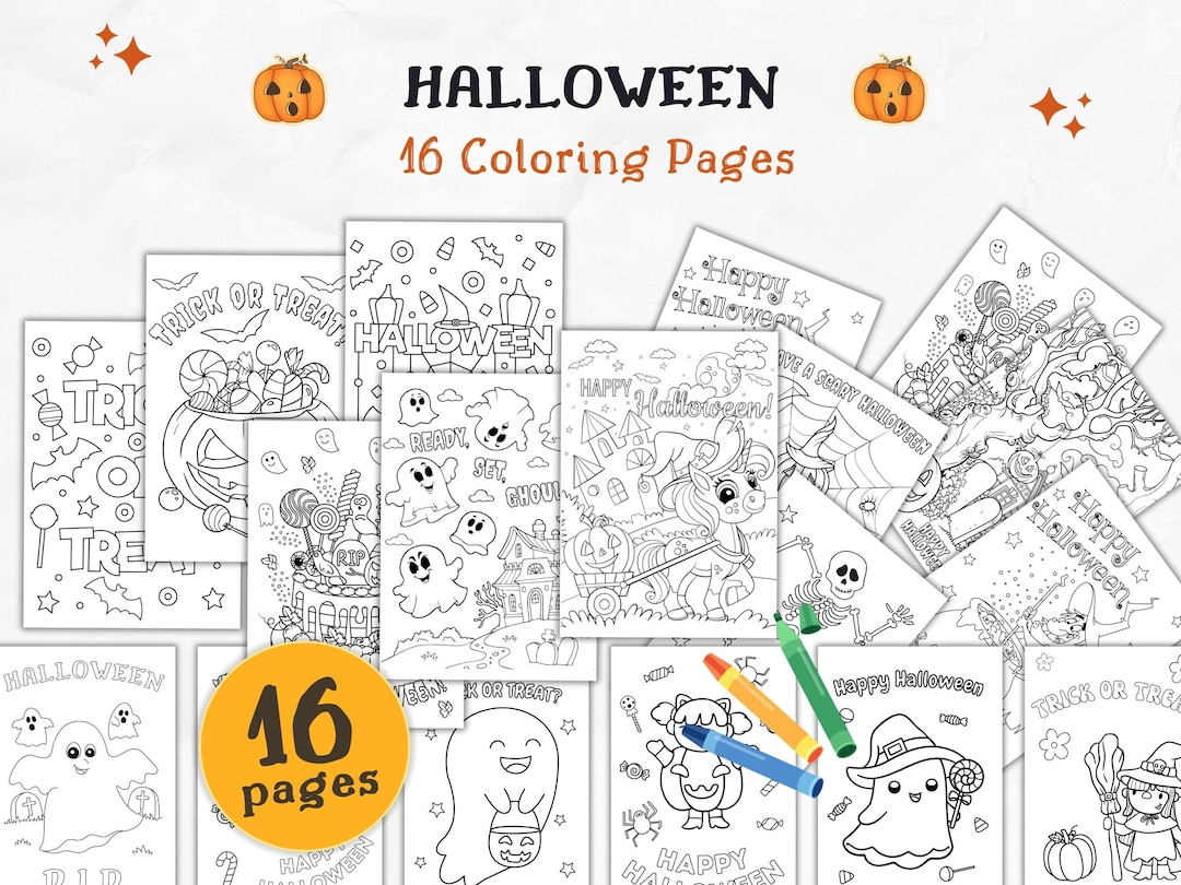 Printable Halloween Colouring Pages, Halloween Coloring Sheets ...