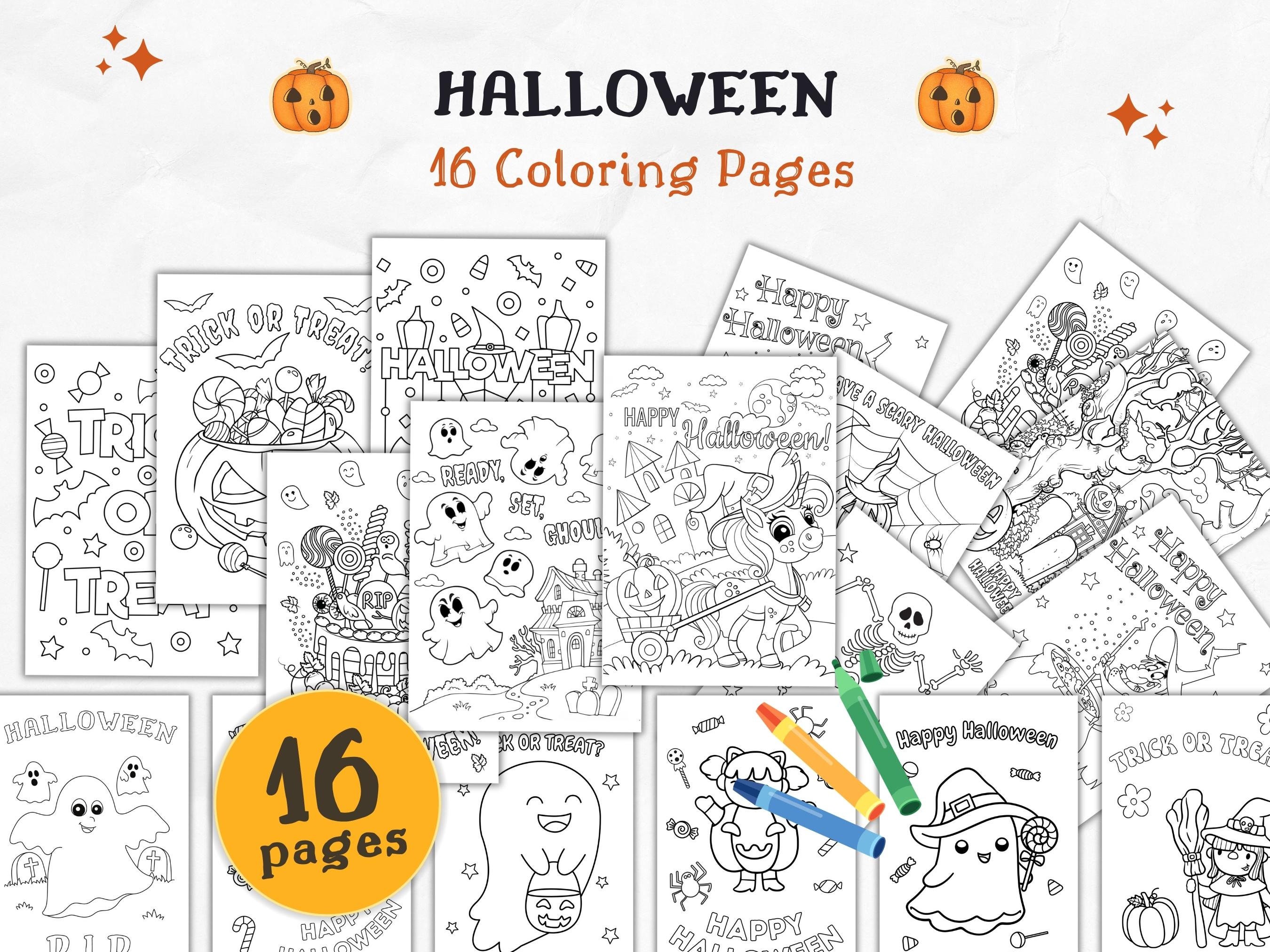 Printable Halloween Colouring Pages, Halloween Coloring Sheets ...