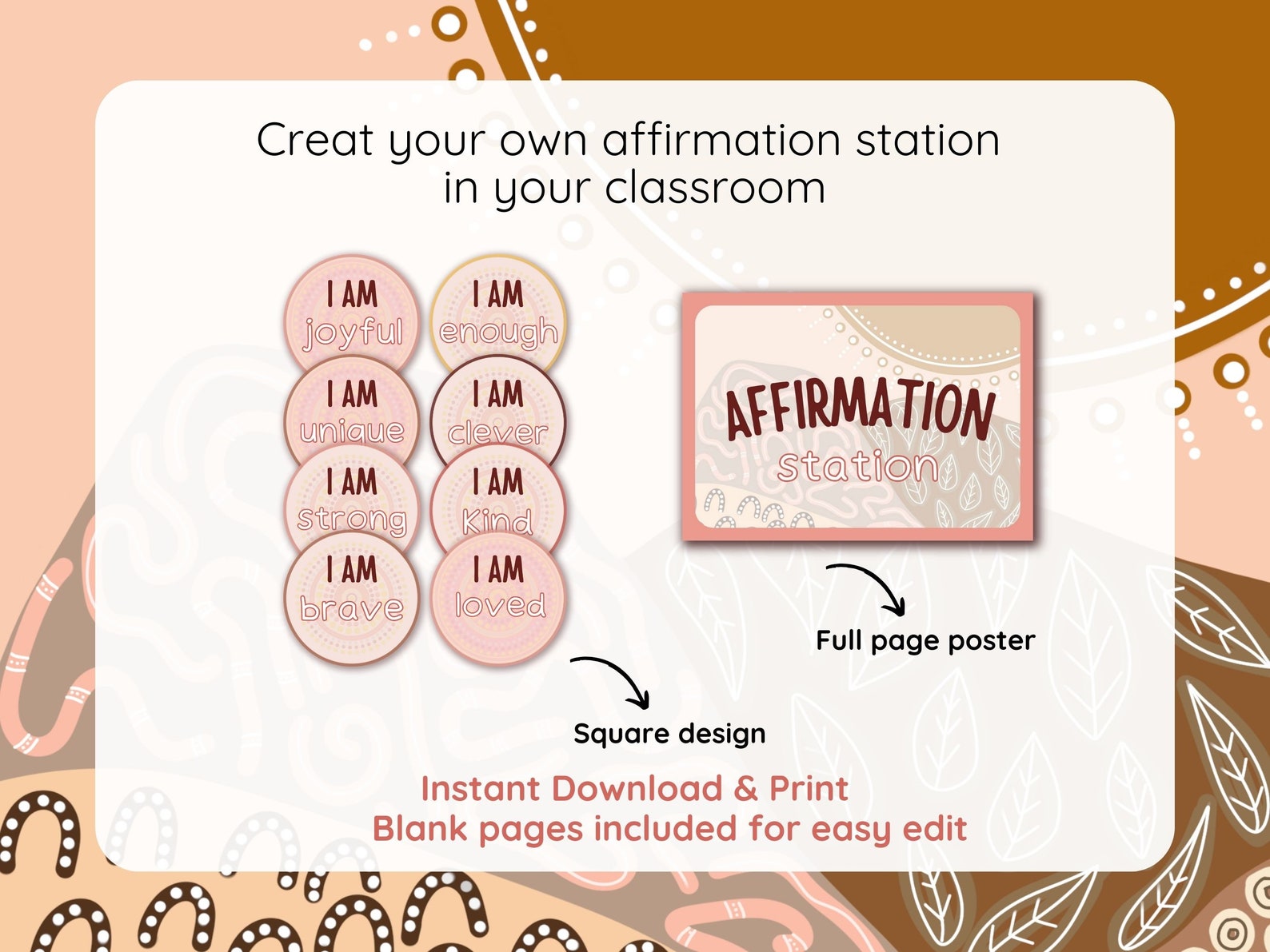 Indigenous Classroom Affirmation Station Aborginal Classroom Decor ...